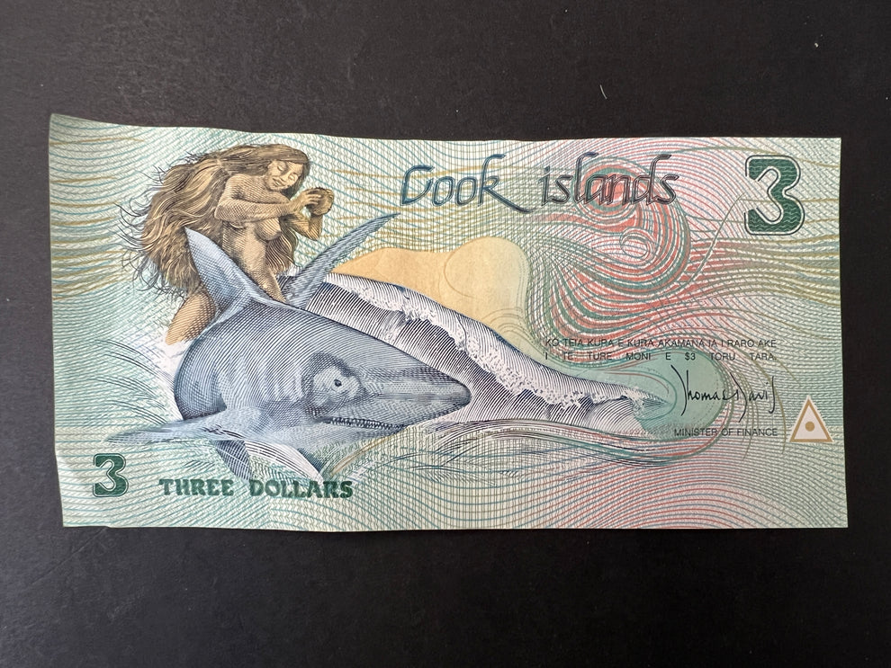 Cook Islands 2 x Very Collectable $3 Banknotes and a $1 Coin – Cavalier ...