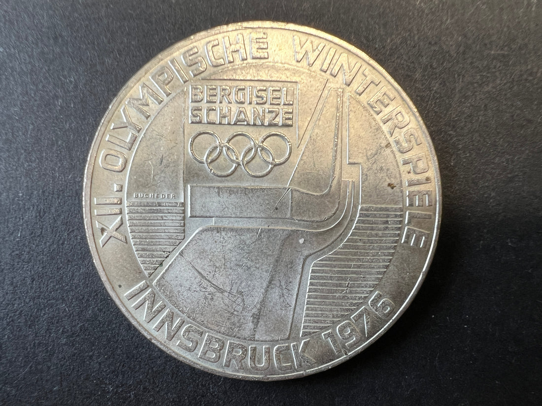 Austrian 100 Shilling 1976 Winter Olympics Commemorative Silver Coin ...